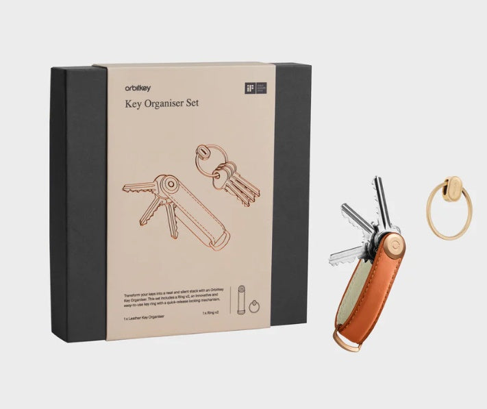 Orbitkey Organiser Gift Set - Leather (Cognac) + Ring v2 – Lumela Coolamon